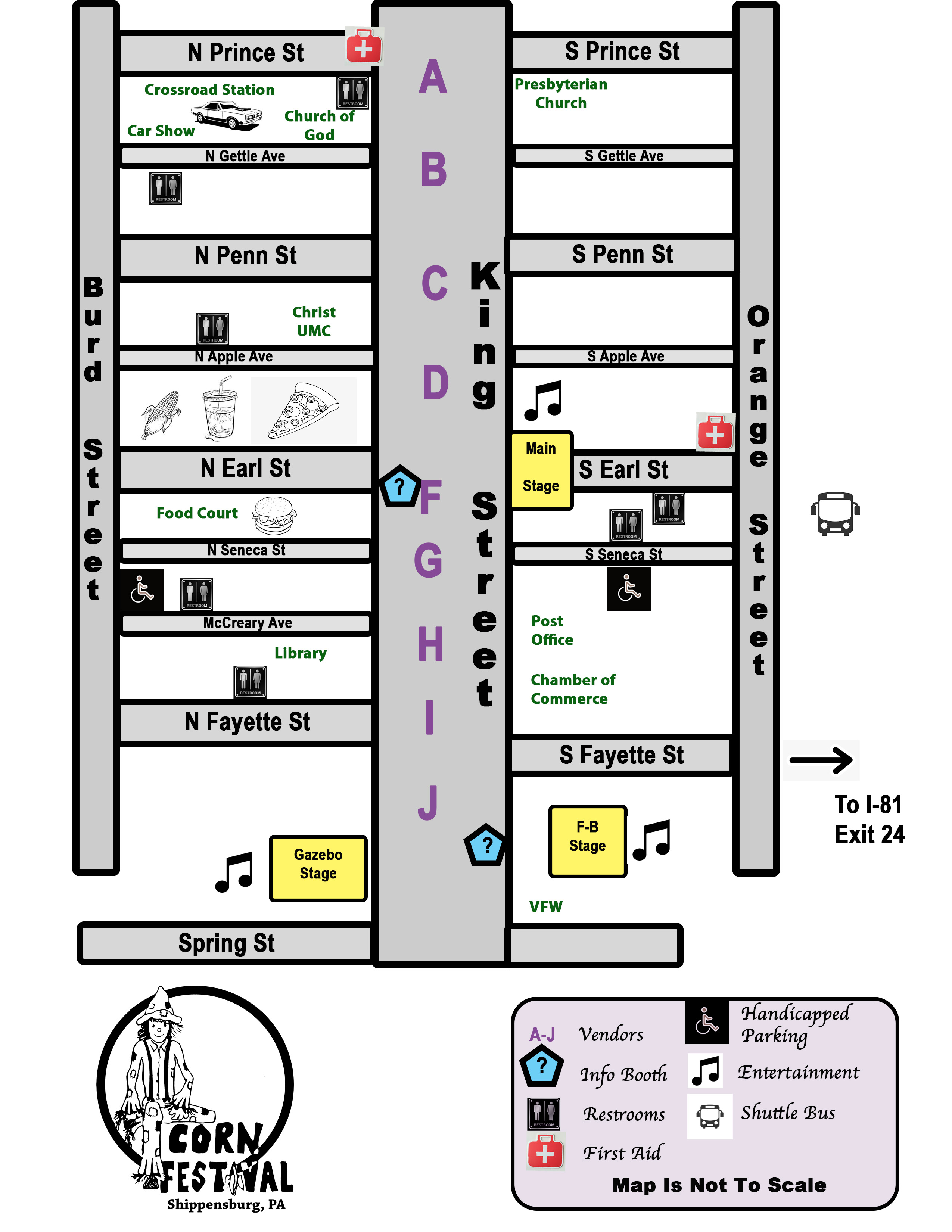 Corn Festival Map | Shippensburg Corn Festival